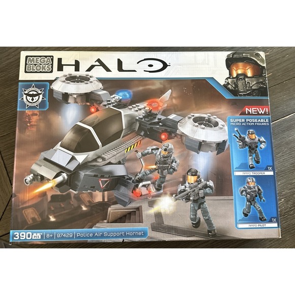 Mega Bloks | Toys | Rare Halo Mega Bloks Police Air Support Hornet ...